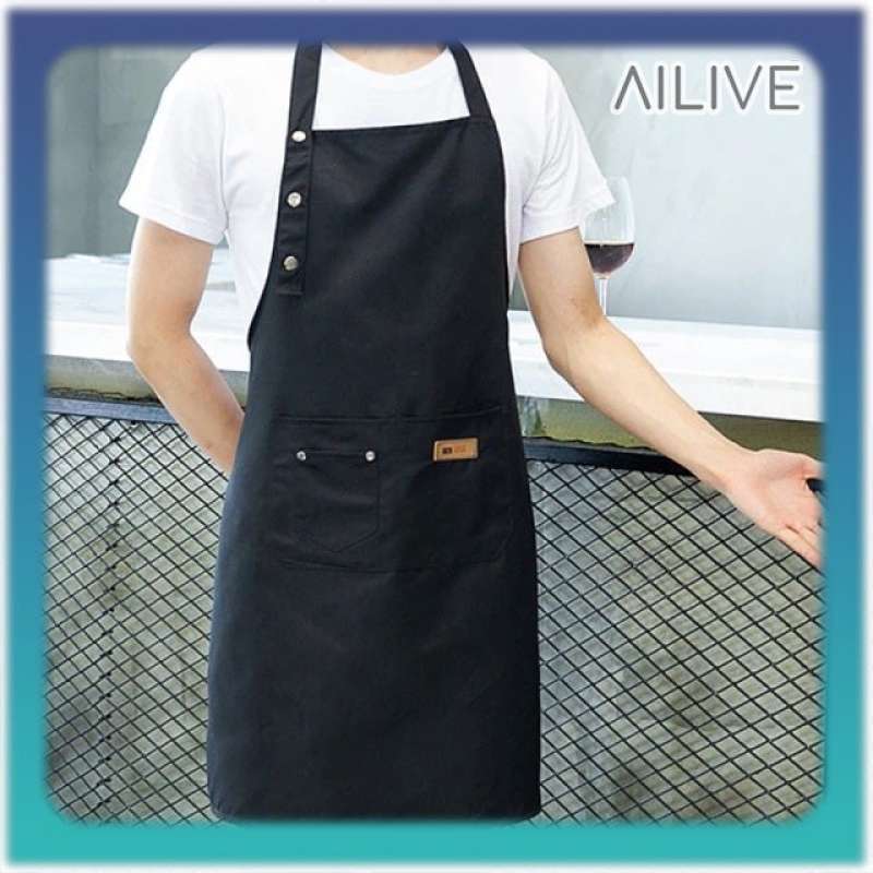 Jual Celemek Barista Apron Masak Bahan Anti Air Tahan Panas Premium ...