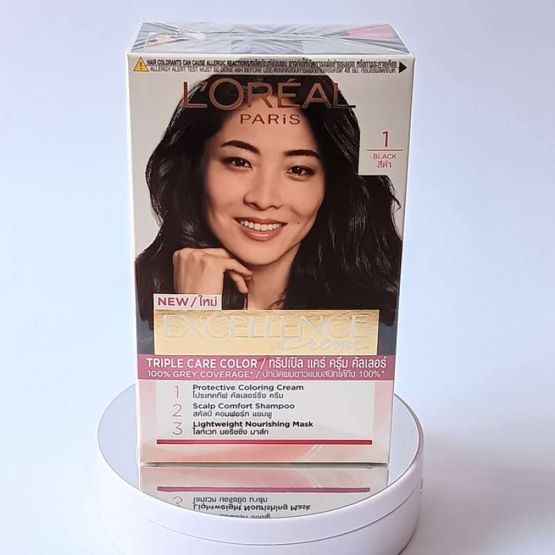 Promo Loreal Excellence Creme Pewarna Rambut Triple Care Color - Hitam ...