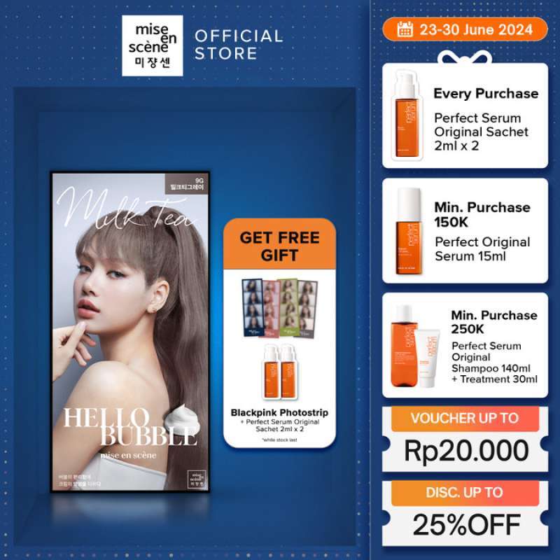 Promo Mise En Scene Hello Bubble - Hair Color New 2023 - 5a Dark Ash Diskon 23% Di Seller Sinar ...