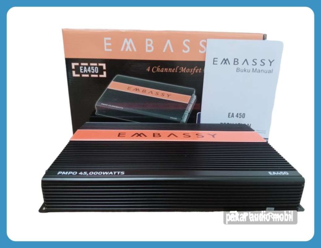 Jual Power Amplifier 4 Channel Embassy Ea450 Bass Booster/power 4 ...