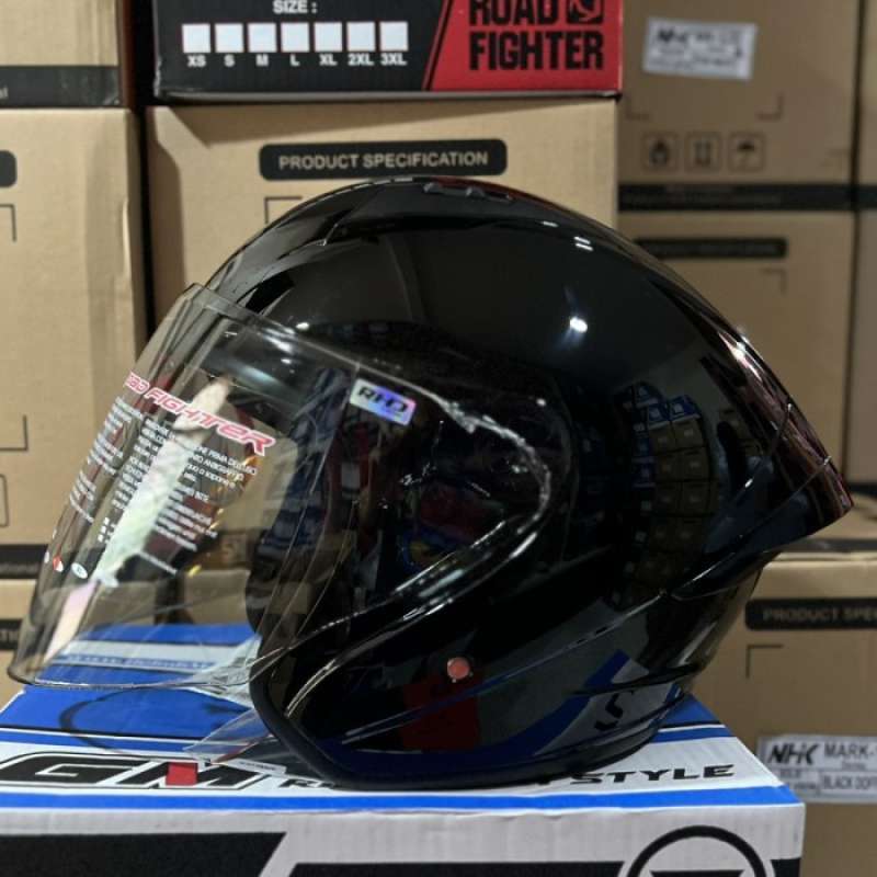 Jual Nhk N1 Max - Solid Black Glossy - Single Visor - L Di Seller ...