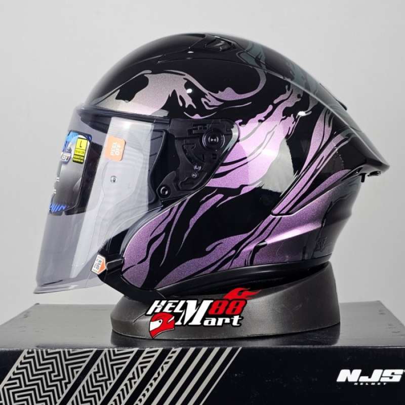 Jual Njs Kairoz Gt Motif Nebulasky Merak Elemento - Helm Njs Gt Half ...