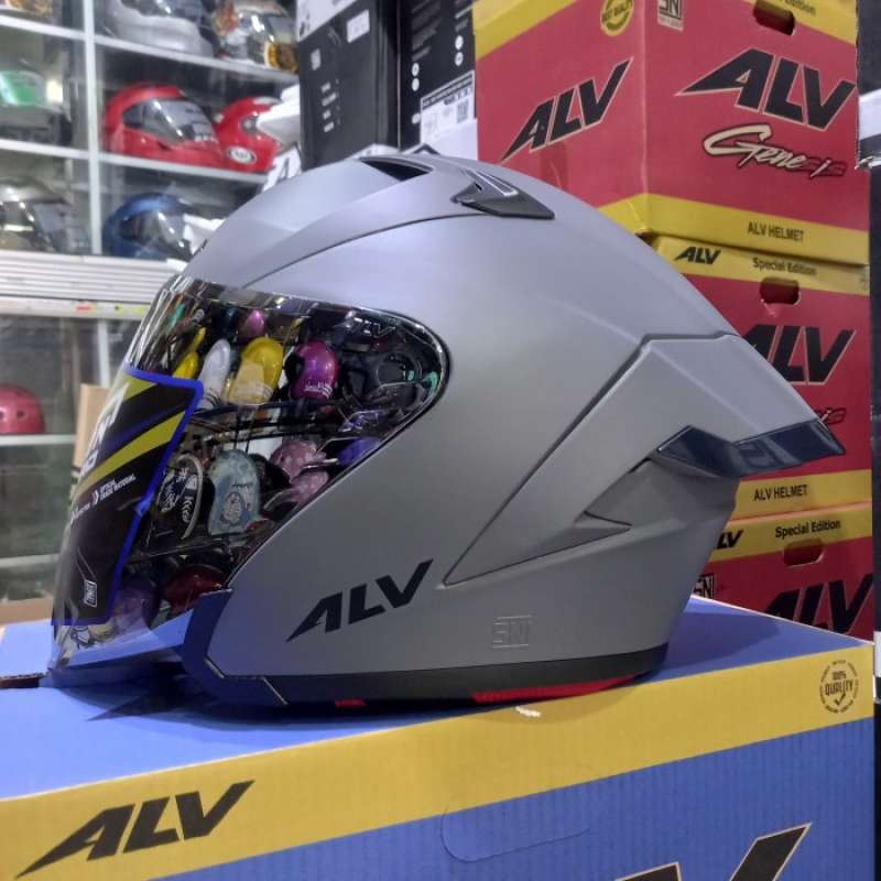 Jual Helm Half Face Alv Ultron Pro Stone Grey Doff - Dack Tail Dof Xl ...