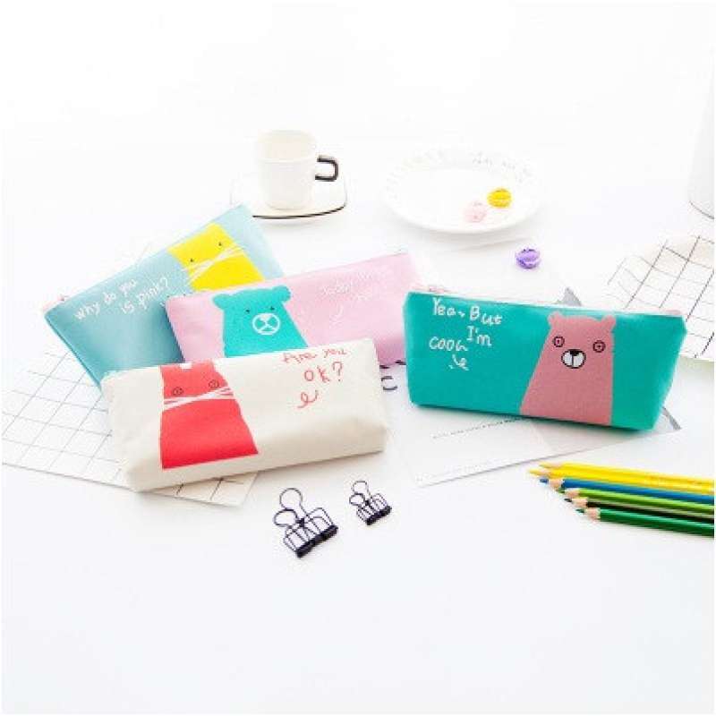 Jual Dompet Pensil - Desain Gambar Kartun Minimalis / Pencil Case Di ...