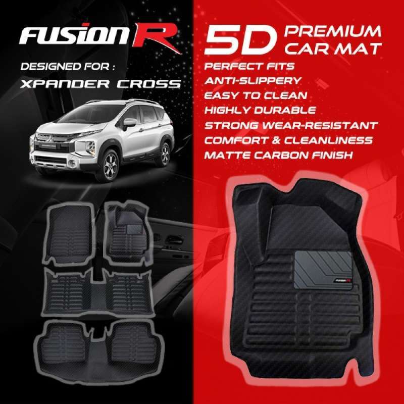 Jual Fusion R Karpet Mobil 5d Xpander Cross / Premium Car Carpet Carbon ...