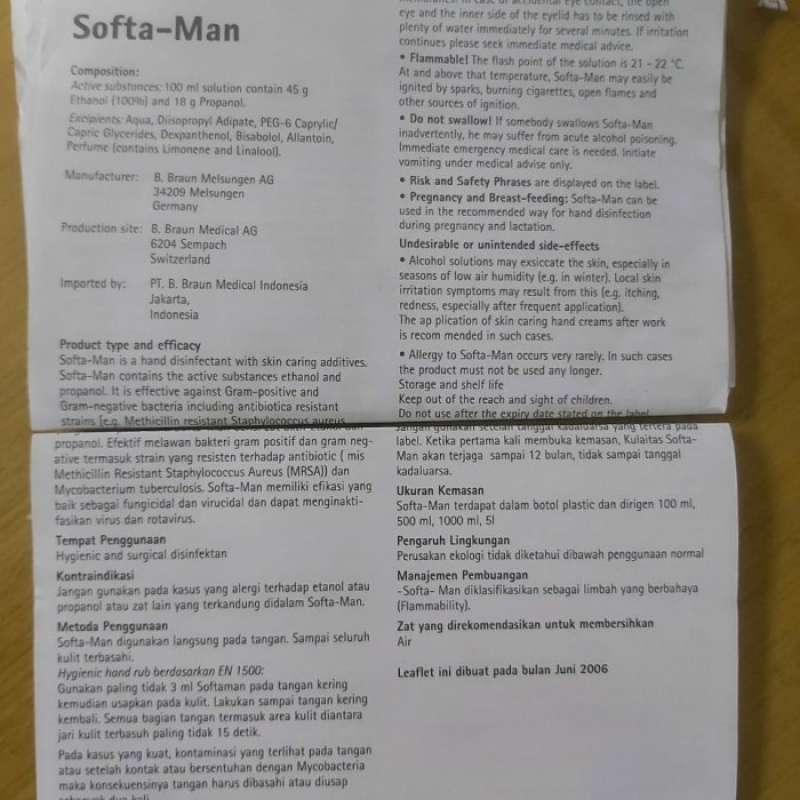 Promo Softa Man B Braun 500ml Exp 2025 Pump Tdk Bisa Dibuka(kertas ...