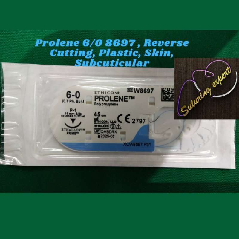 Promo Prolene 6/0 8697 Aesthetic (monofilament Non Absorb, Skin ...