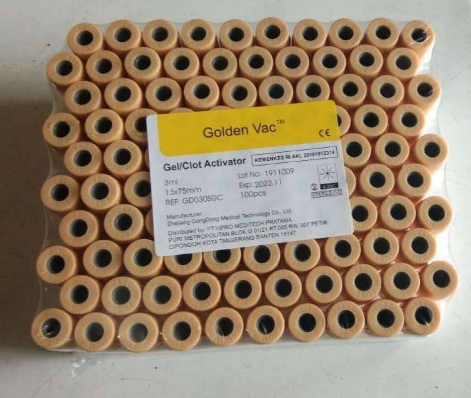 Promo Tabung Gel/clot Activator - Golden Vac Diskon 23% Di Seller ...
