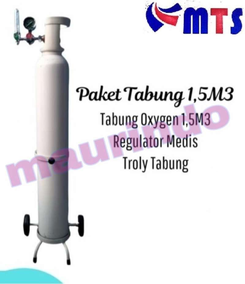 Promo Tabung Oksigen 1.5m3 Lengkap Komplit Siap Pakai Tabung 1.5 M3 Isi ...