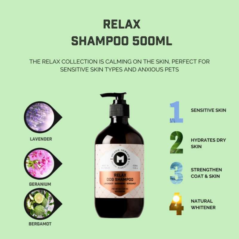 Promo Melanie Newman Relax Dog Shampoo Conditioner Sensitive Skin ...