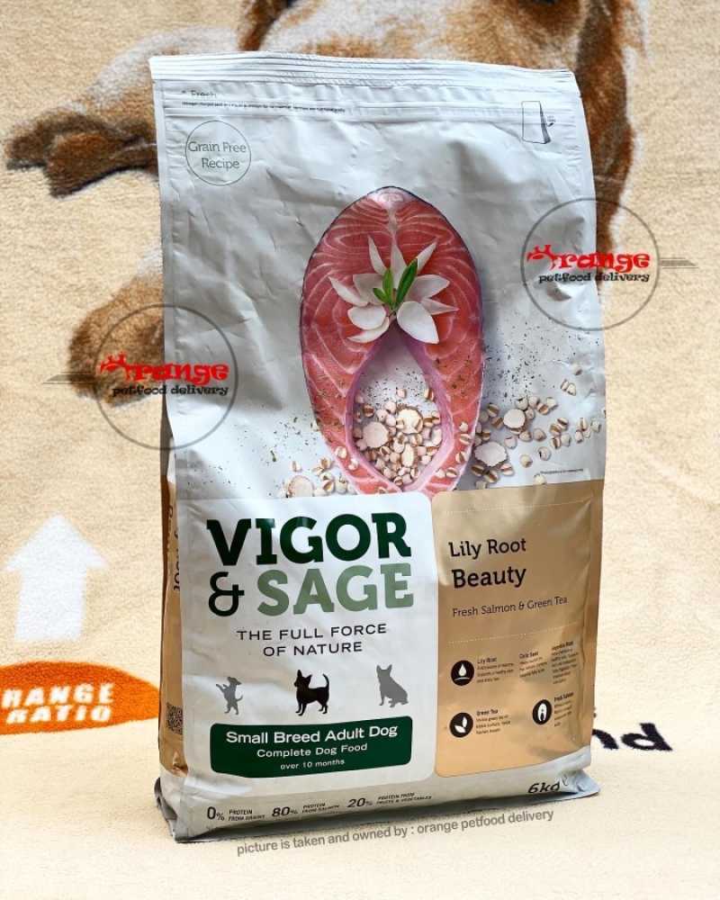 Promo Vigor & Sage Small Breed Adult Dog Lily Root Salmon 6 Kg Grain ...