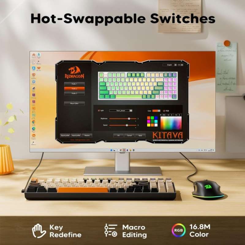 Promo Redragon Mechanical Gaming Keyboard Kitava - K636clo-rgb Diskon ...