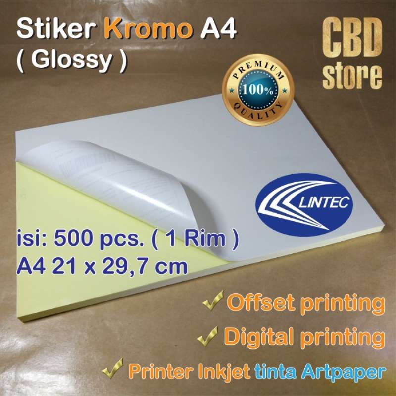 Promo Stiker Chromo A4 500 Pcs (1 Rim) Sticker Kromo A4 Stiker Cromo ...