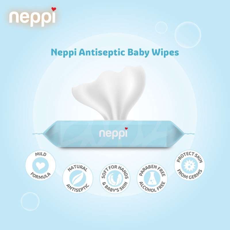 Promo (10 Pcs X 50 Lembar) Neppi Tisu / Tissue Basah Antiseptic Baby ...