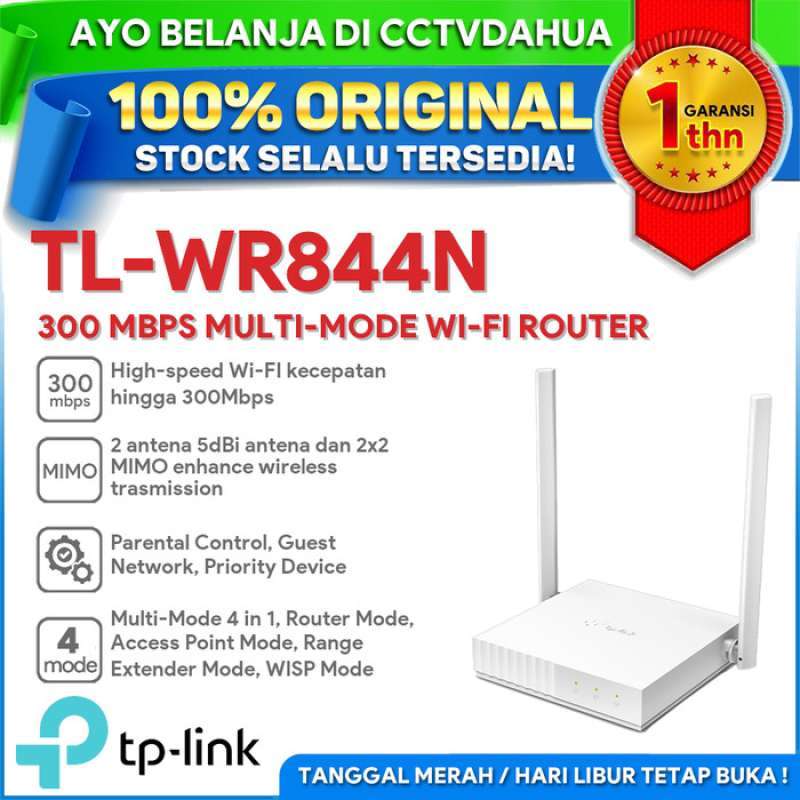 Promo Tl-wr844n 300 Mbps Multi-mode Wi-fi Router Garansi Resmi Diskon ...