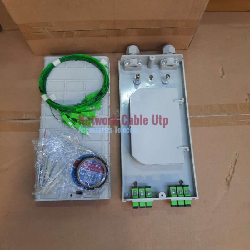 Promo Otb Wall / Odf / Roset Ftth 6 Core Sc Apc Komplit Pigtail+adapter ...