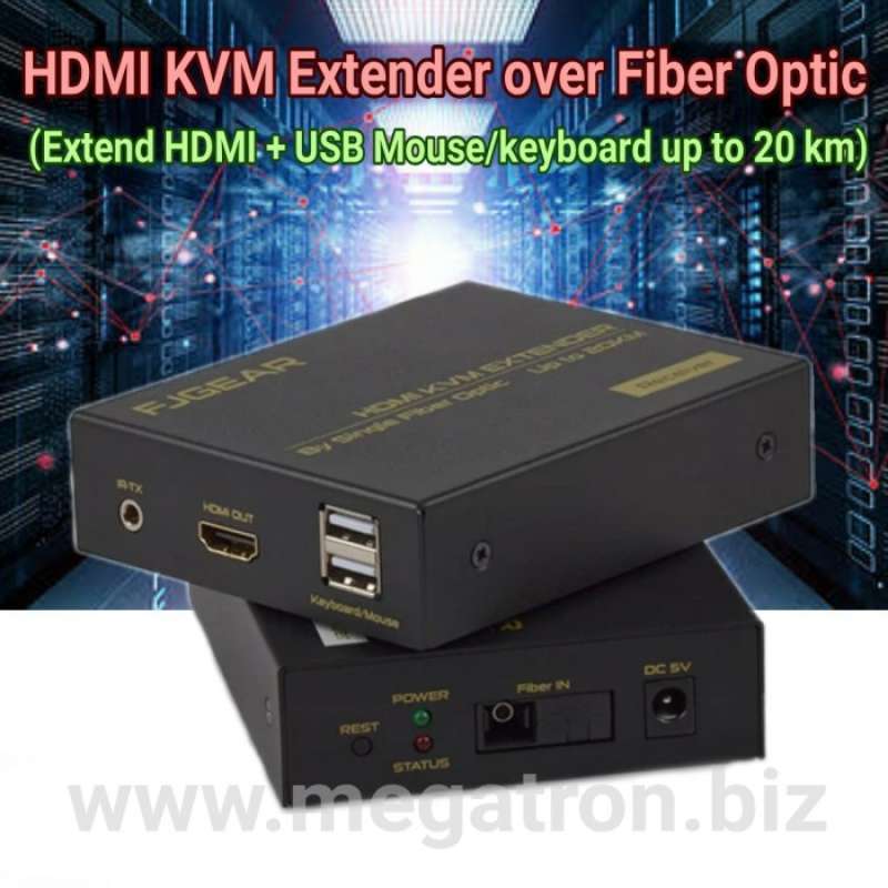 Promo Hdmi Kvm Usb Mouse+keyboard Extender Via Fiber Optic (fo) - Up To ...