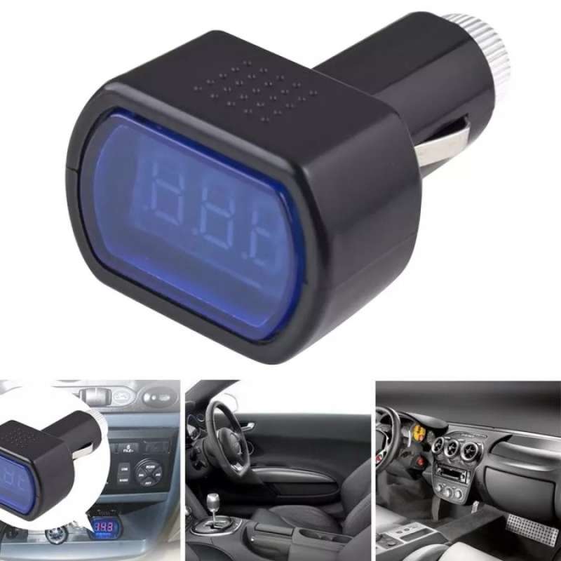 Jual Digital Monitor Mini Auto Mobil Voltase Tegangan Baterai Mobil 12v ...