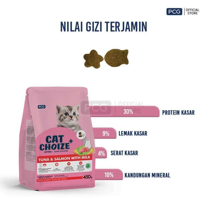 Jual Cat Choize Plus Dry Kitten Food Tuna & Salmon With Milk 1.1 Kg Di ...