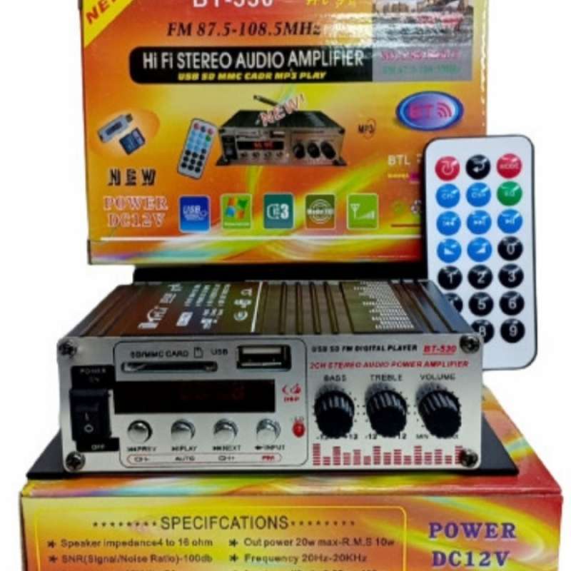 Promo Ampli Mini 12v Bluetooth Usb Fm Radio Diskon 23% Di Seller Ryoma ...