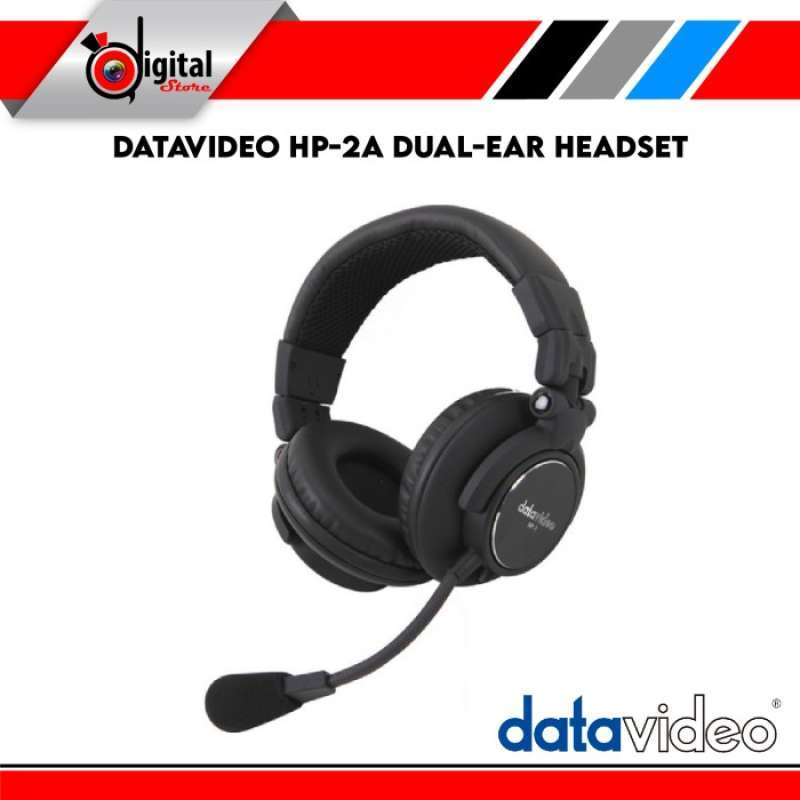 Promo Datavideo Hp-2a Dual-ear Headset For Itc Intercom Systems Diskon ...