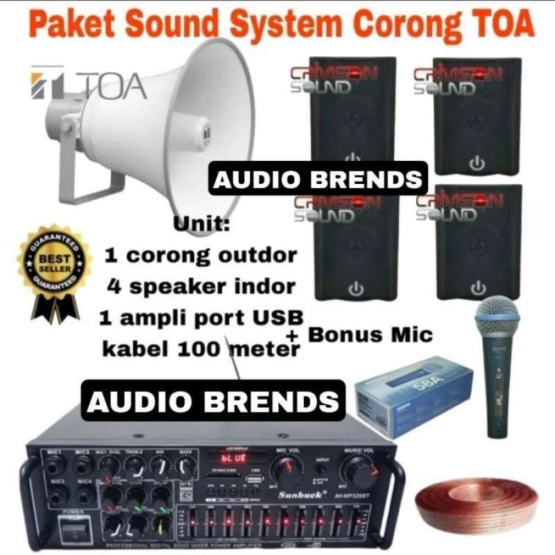 Promo Paket Sound Corong Toa Buat Mesjid/mushola 1 Outdor 4 Indor ...