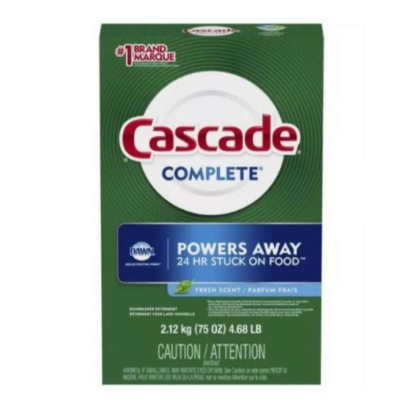 Promo Cascade Complete Dishwasher Detergent Powder Powers Away 2.12kg ...