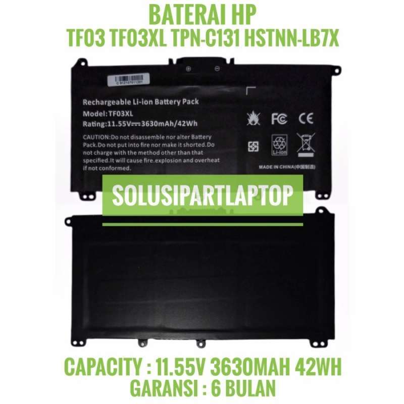 Jual Baterai Hp 14-cf 14-ce 14-df 14-dk 15-dy 15 Da 15-cd Ht03xl - Tf03 Di Seller Fowpower ...