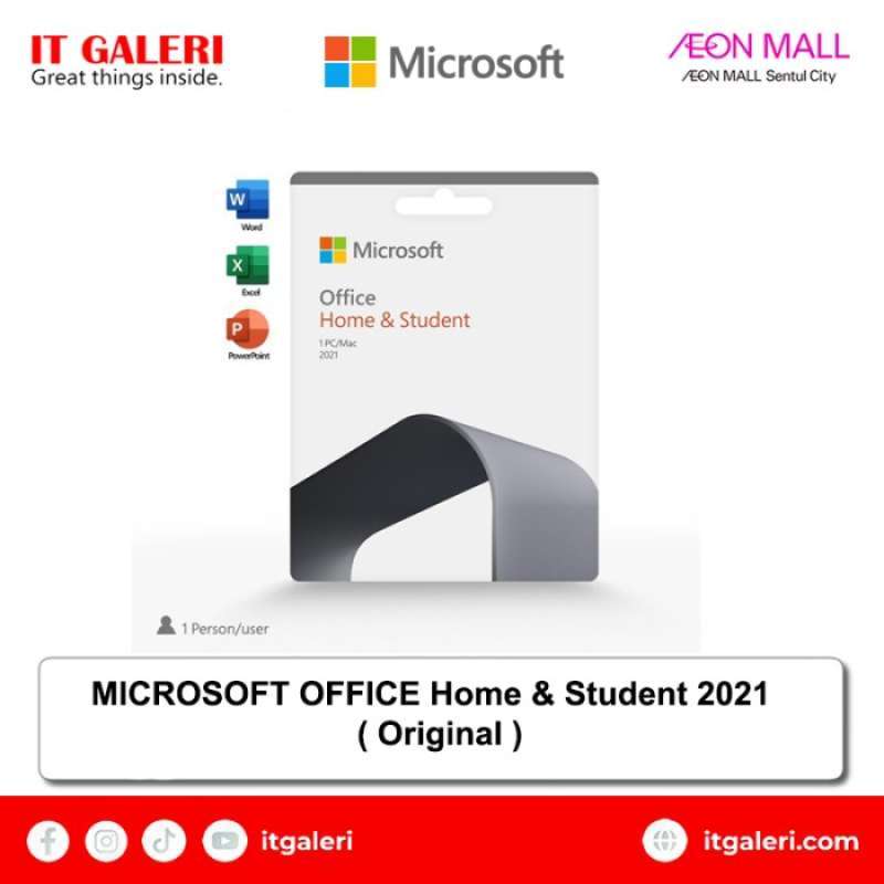 Promo Microsoft Office Home & Student 2021 ( Posa Card ) Diskon 23% Di ...