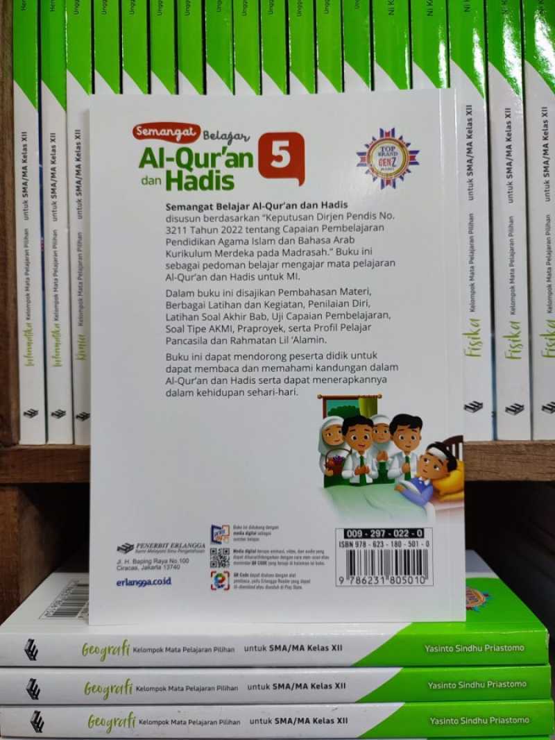 Promo Buku Semangat Belajar Al-quran Dan Hadis Kelas 5 Mi Kurikulum Merdeka Erlangga Diskon 23% ...