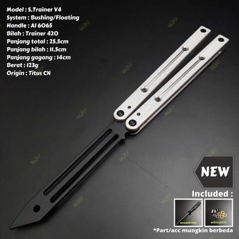 Jual Balisong Butterfly Knife S.trainer V4 6065 - White Ink Di Seller ...