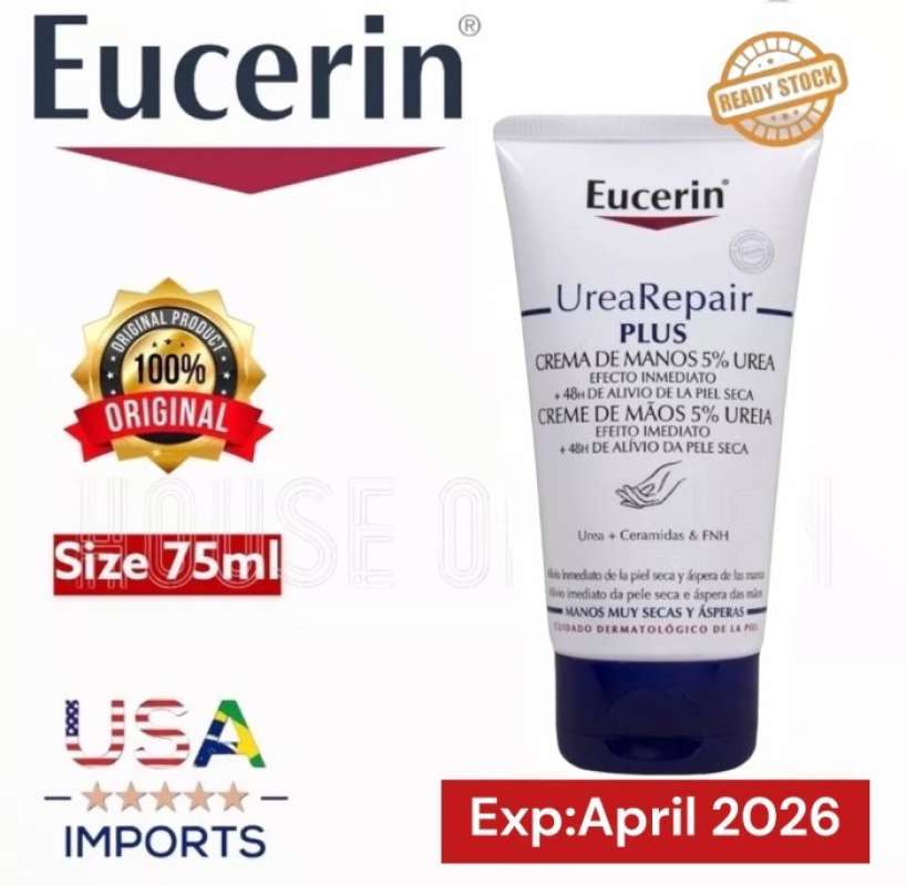 Jual Eucerin Urearepair Plus 5% Urea Hand Cream 75ml Di Seller Aghanim ...