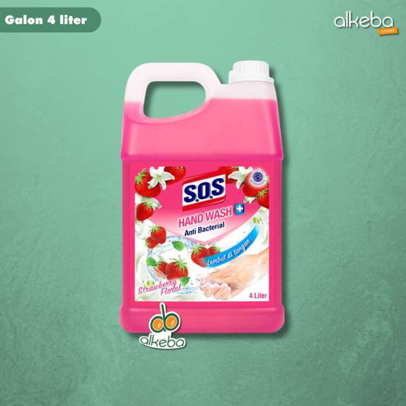 Jual Sos Handsoap Galon 4 Liter Strawberry Floral Sabun Cuci Tangan Di ...