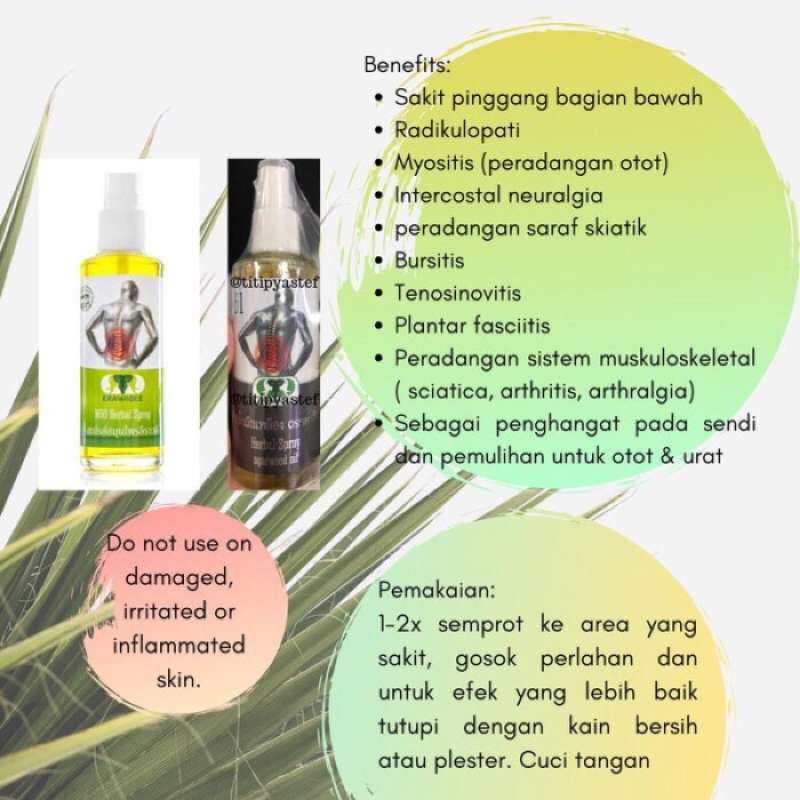 Jual Erawadee No 60 Herbal Back Spray Obat Semprot Thailand 20ml ...