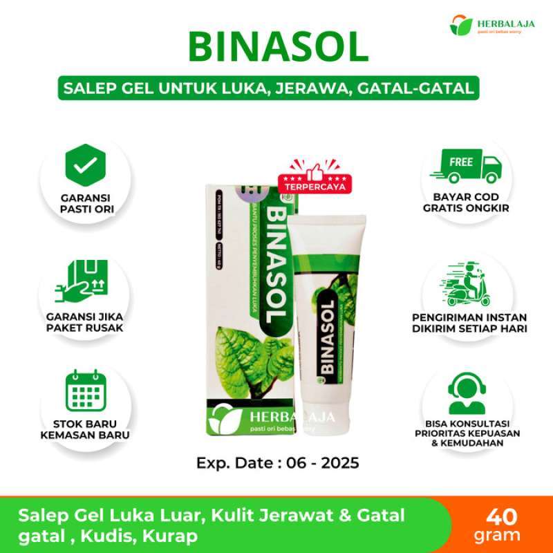 Jual Salep Binasol Gel Obat Luka Diabetes Pengering Pasca Operasi ...