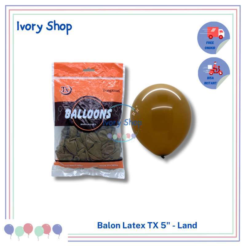 Jual Balon Latex 5 Inch Tx Balloons Isi 100 Vintage Nude Brown Grey ...