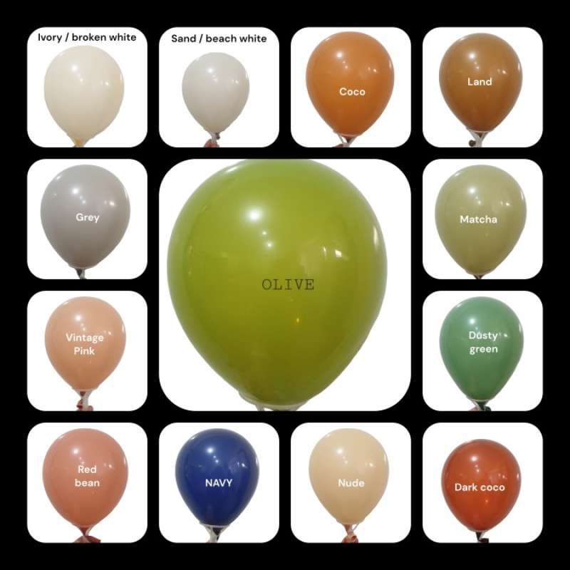 Jual Balon Latex 5 Inch Tx Balloons Isi 100 Vintage Nude Brown Grey ...