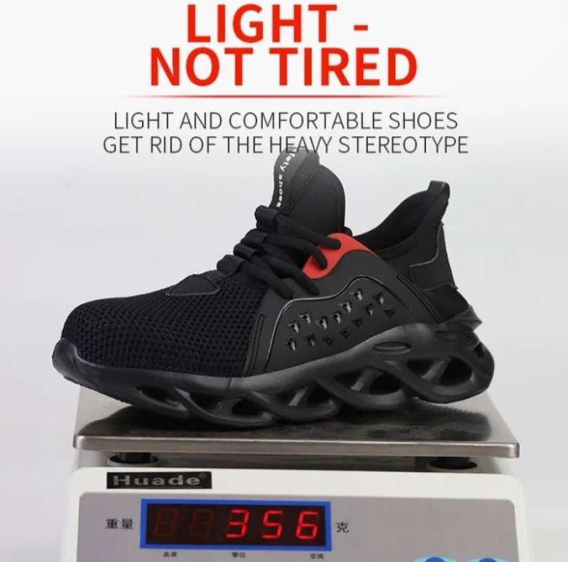 Promo Sepatu Safety V1 Ringan Ujung Di Lapisi Besi Ada Big Size - Hitam ...