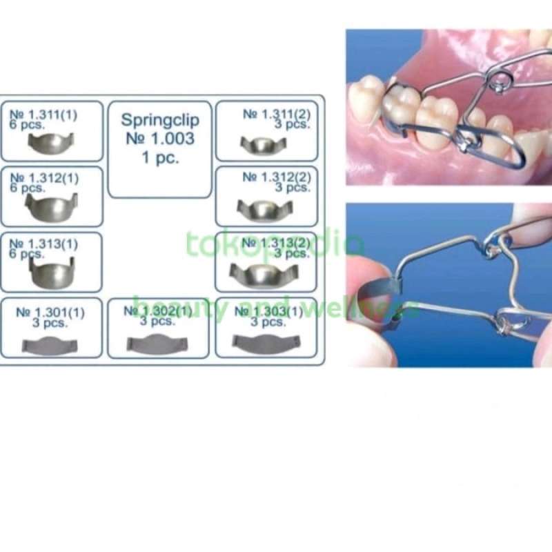 Promo Dental Saddle Matrix Matriks Sectional Kontur Spring Clip Gigi ...
