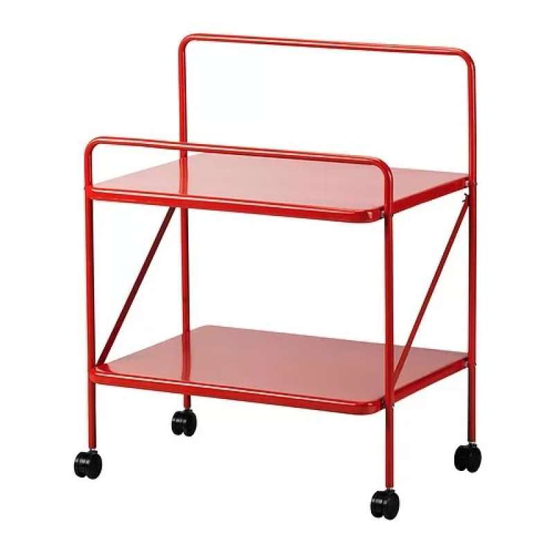 Jual Meja Samping Besi Bedside Table Bentuk Troli Beroda 65x45 Cm ...