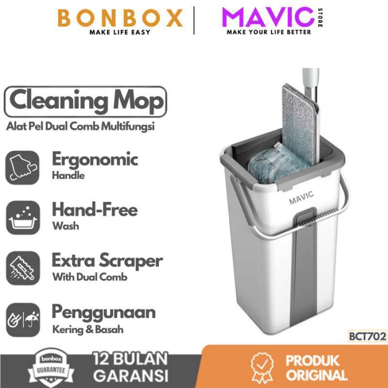 Promo Bonbox Bct702 Alat Pel Lantai Ultra Mop Dengan Ember Dual Comb ...