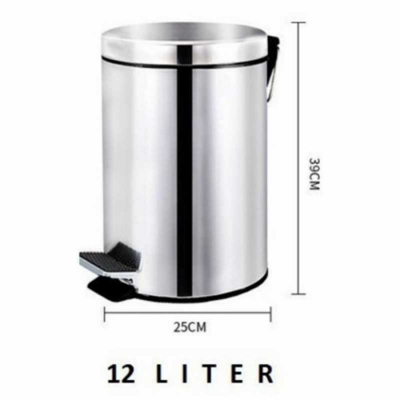 Promo Dustbin Pedal 12 Liter/tempat Sampah Injak 12 Liter Stainless ...