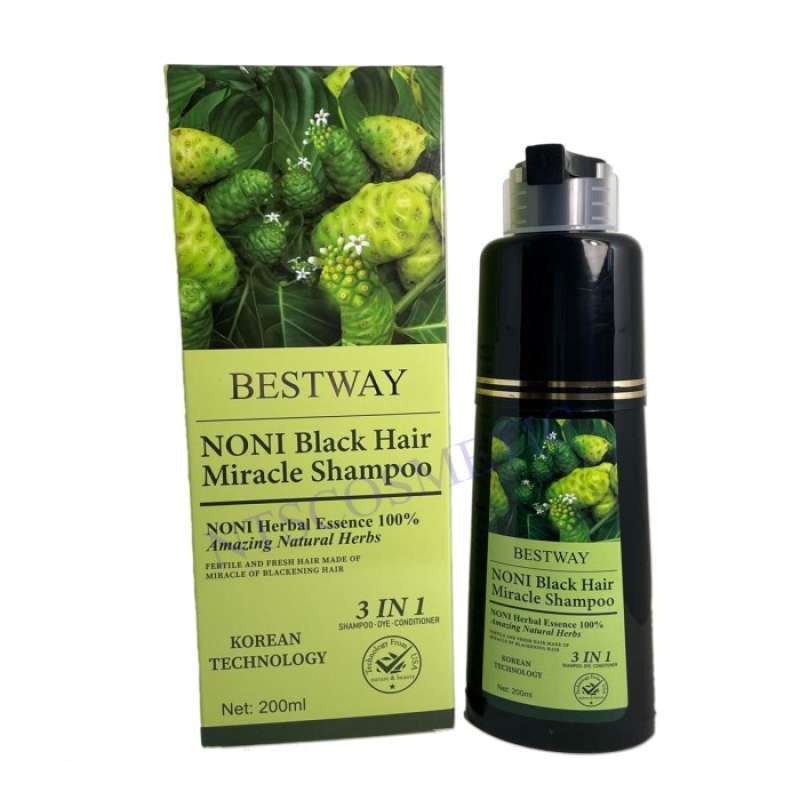 Jual Bestway Noni Botol Magic Miracle Color Hair Dye Shampoo 200ml Di ...