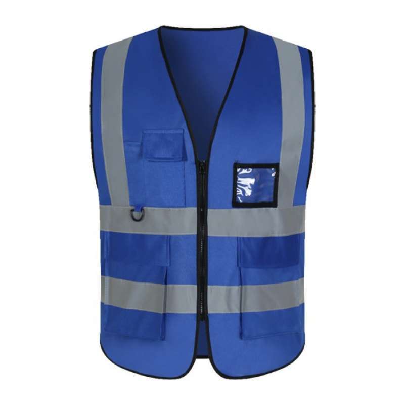Jual Rompi Safety Proyek Id Holder 5 Saku / Rompi Reflektif Biru - Xxl ...