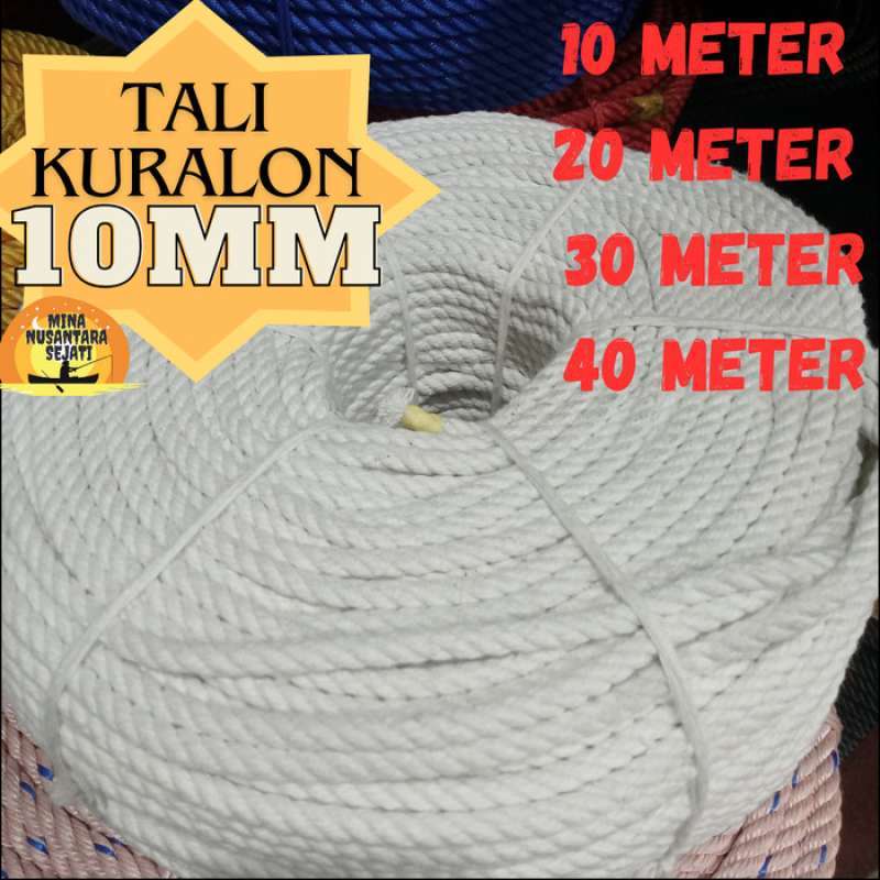 Jual Tali Tambang Kain 10mm Kuralon / Tali Tambang Kain Putih - 10 ...