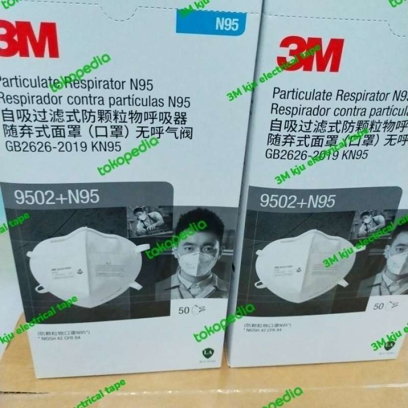 Jual 3m 9502+ Masker N95 Particulate Respirator - 1 Box (50 Masker) Di ...