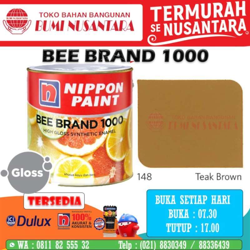 Jual Cat Besi Dan Kayu Nippon Bee Brand 1000 1kg 1l Minyak Solvent Beebrand - White 9102 Di ...