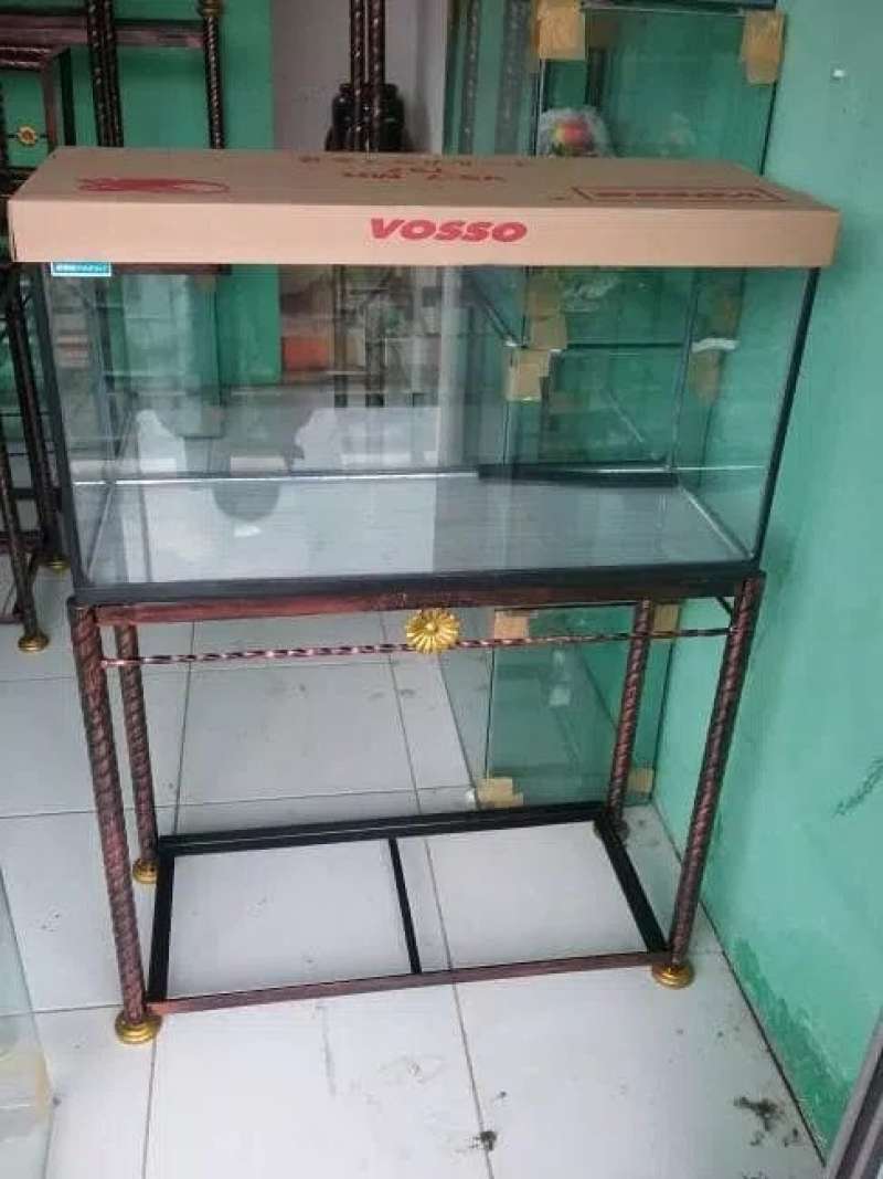 Promo Aquarium Vosso Ukuran 75x30x40cm Set Rak Aquarium Diskon 23% Di ...