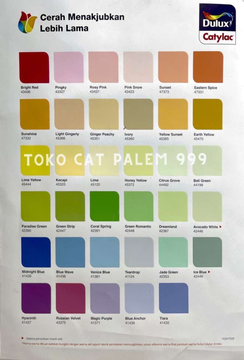Jual Cat Tembok Interior Dulux Catylac Putih 1501 / Warna Catalog 25kg ...