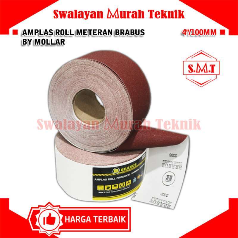 Jual Amplas Roll 4/100mm Brabus By Mollar Abrasive Cloth Per Roll 50 ...